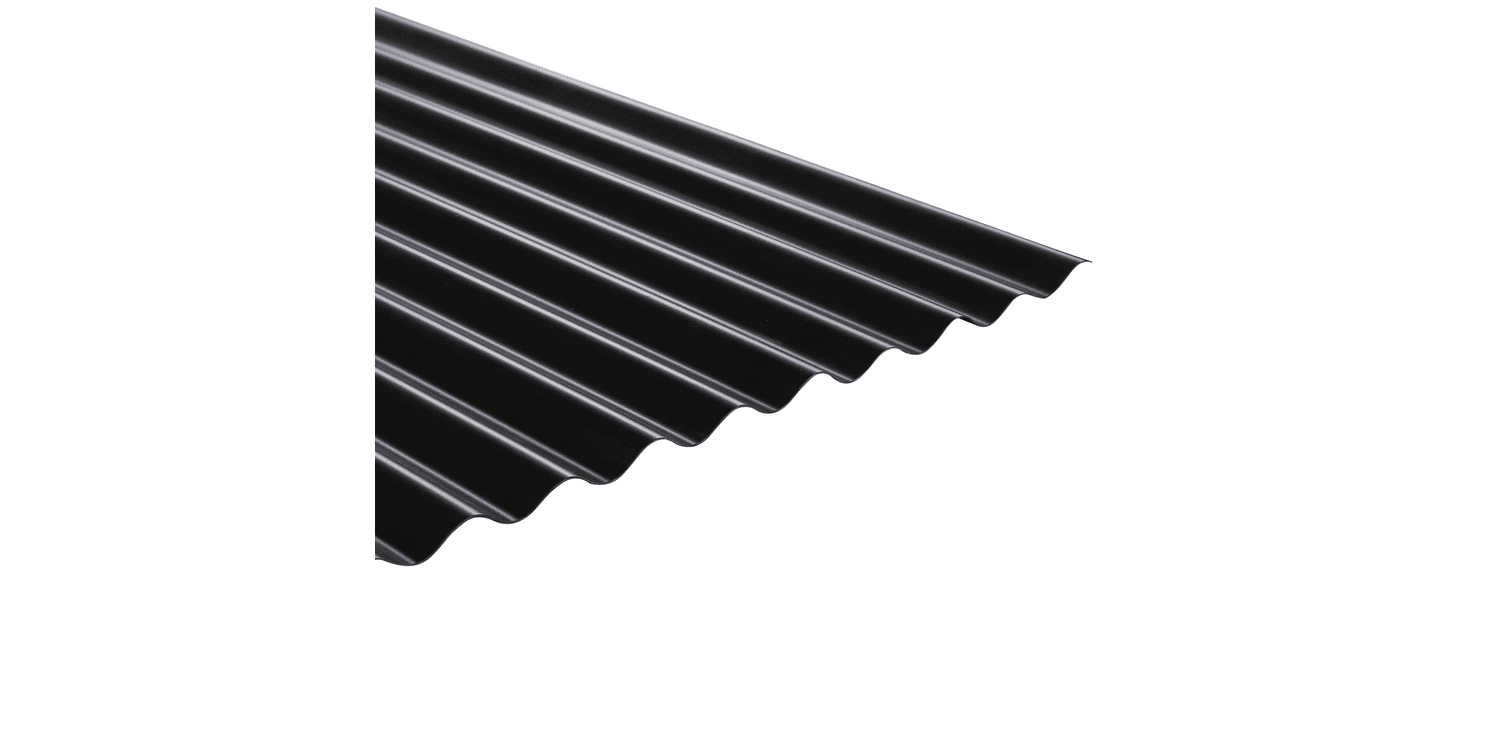 Solstice PVC 76/18 Sinus Eco Roofing Sheet - Black from £14.82